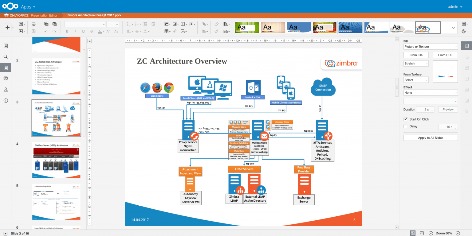 Suite de Ofimática Online Onlyoffice - Cloud Peru